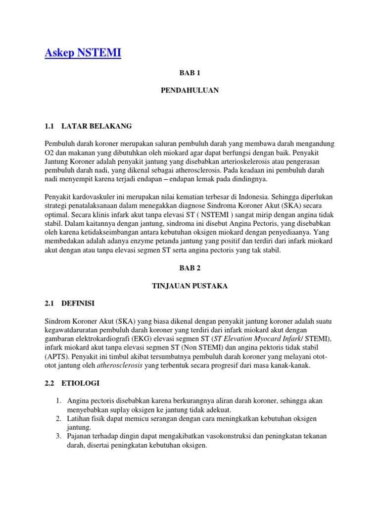 Askep NSTEMI | PDF