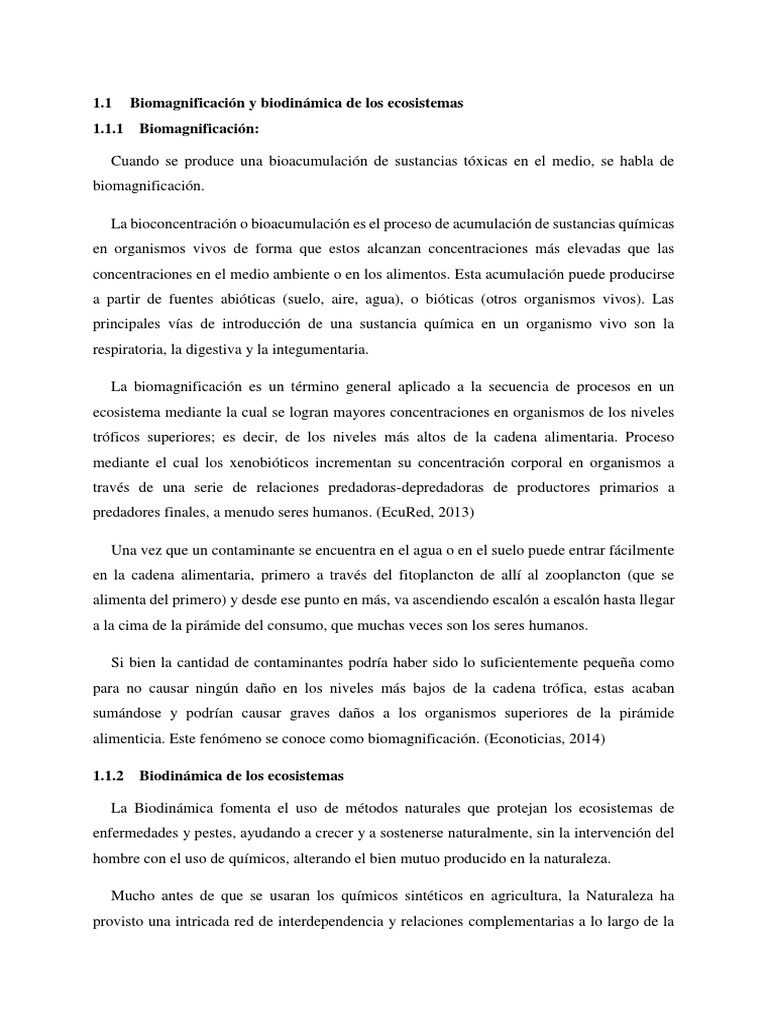 Biomagnificación | PDF | Entorno natural | Ecología