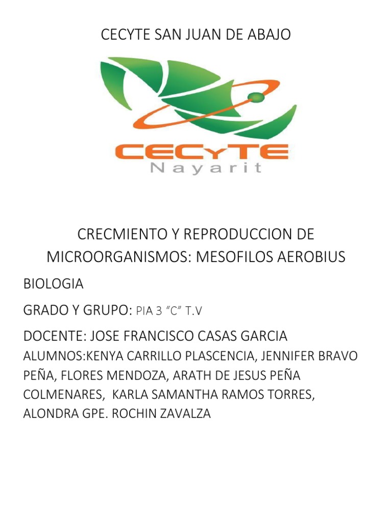 Mesofilos Aerobios | PDF | Patología | Microbiología