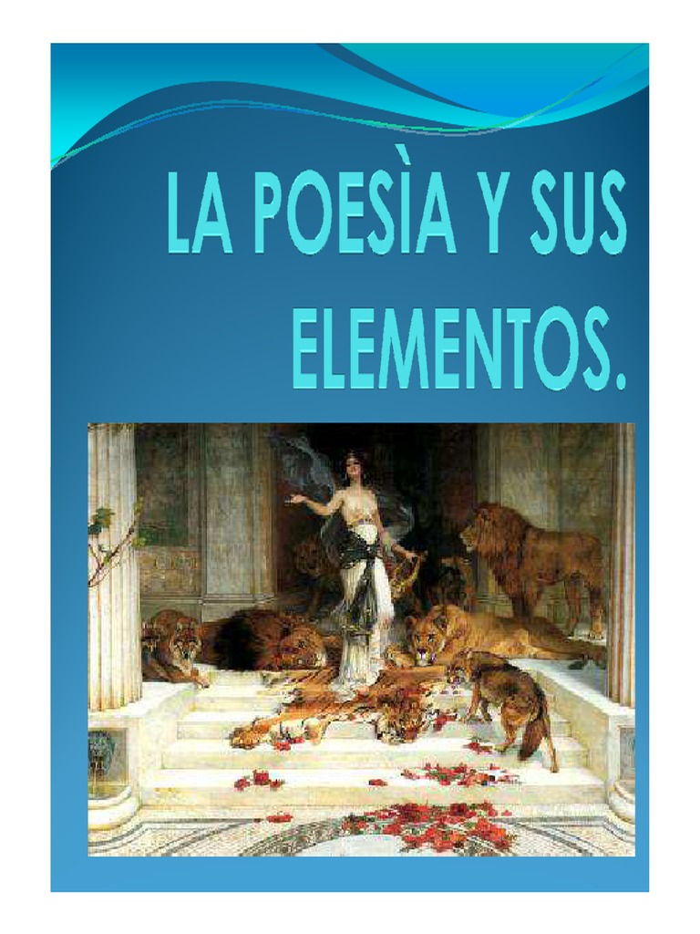 La Poesia y Sus Elementos | PDF | Metro (poesía) | Voz humana