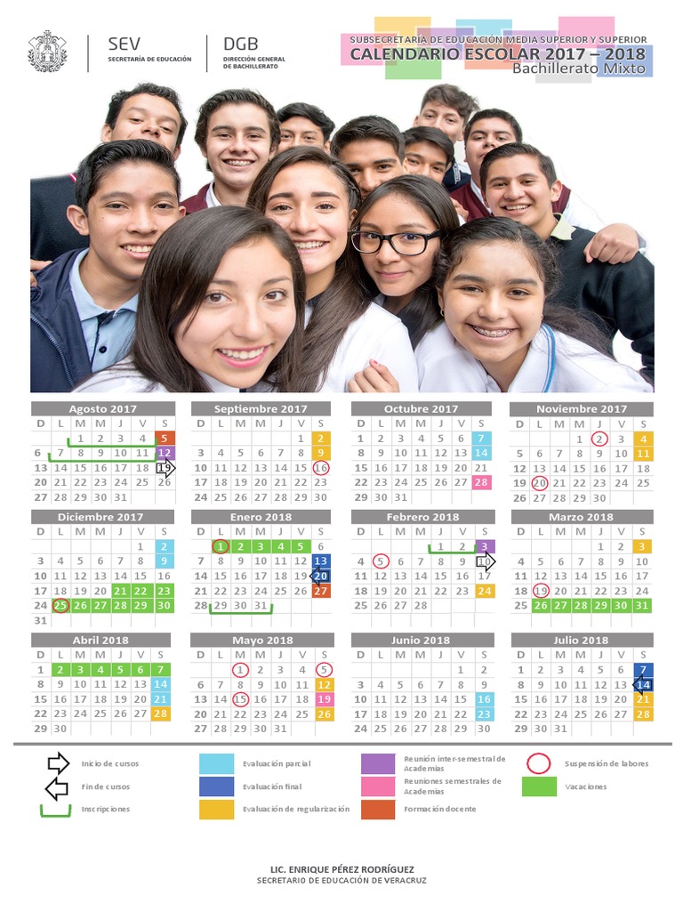 Calendario Escolar 2017 2018 DGB Mixto | PDF | Educación avanzada | Escuelas