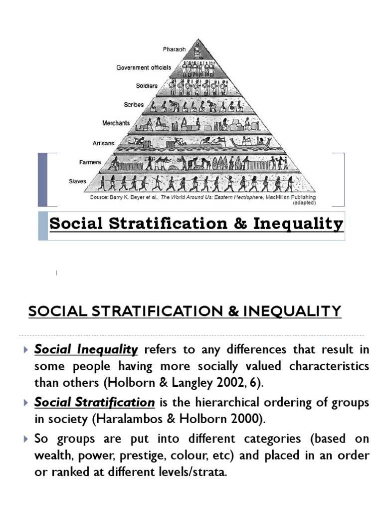 Social Stratification and Inequality Explained | PDF | Social ...