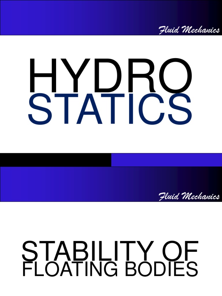 4 - 5.5 - Fluid Action On Surfaces (Stability of Floating Bodies) PDF ...