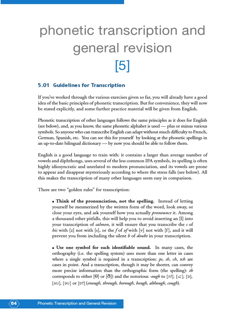 Phonetic Transcription and General Revision PDF | PDF | Stress ...