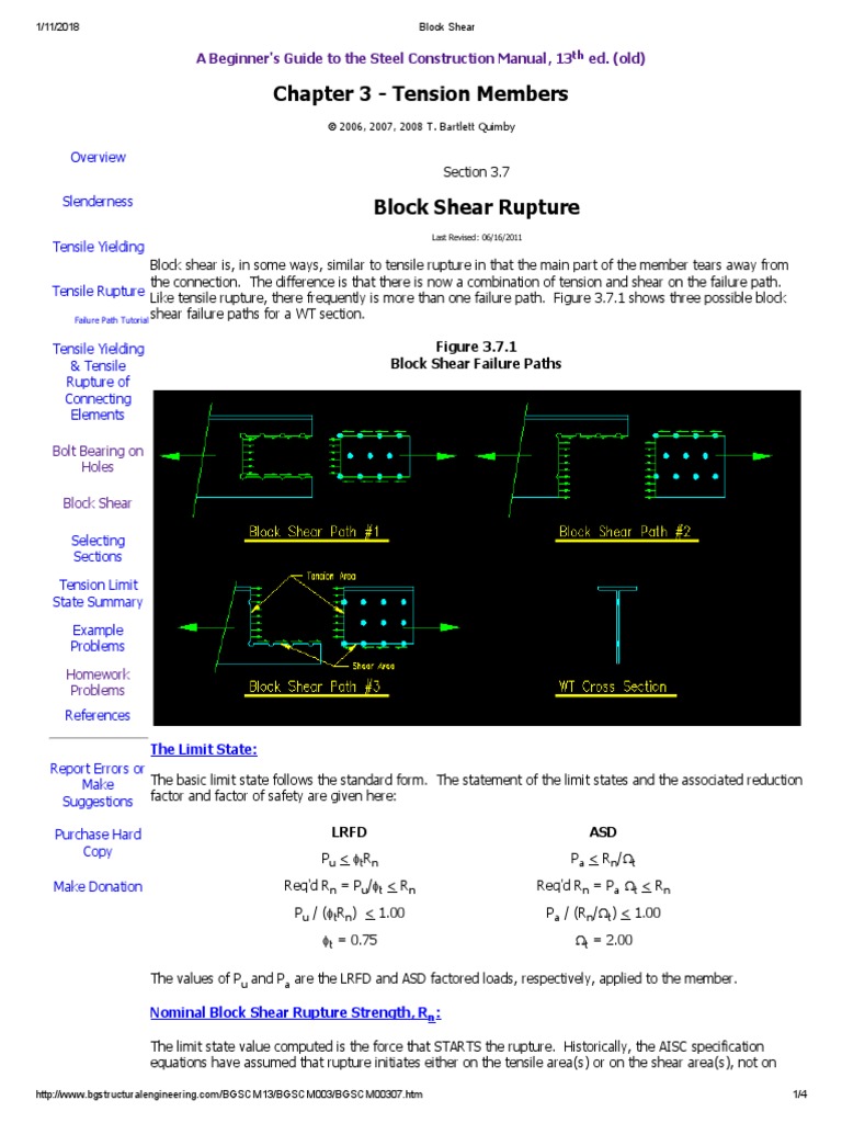 Block Shear | PDF | Strength Of Materials | Fracture