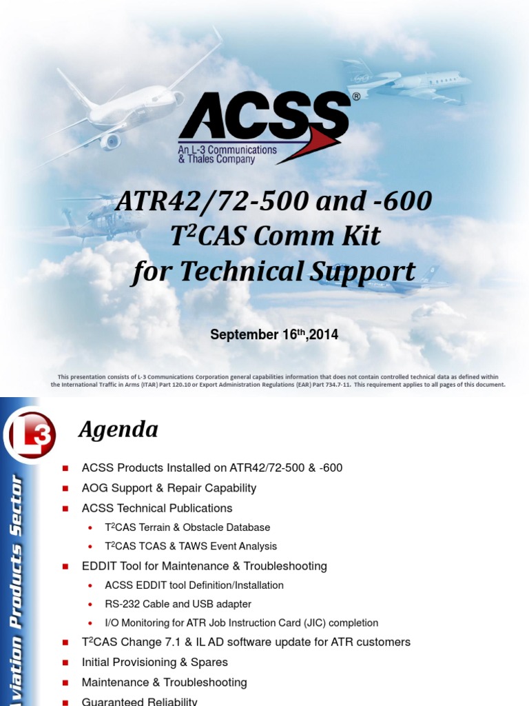 ACSS THALES ATR-500-600 Technical Support Comm Kit | PDF | Microsoft ...