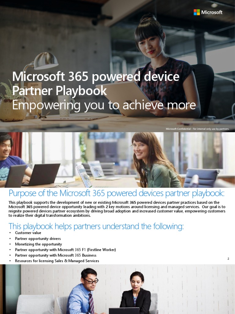 Microsoft 365 Powered Device Partner Playbook - V1 | PDF | Windows 10 ...