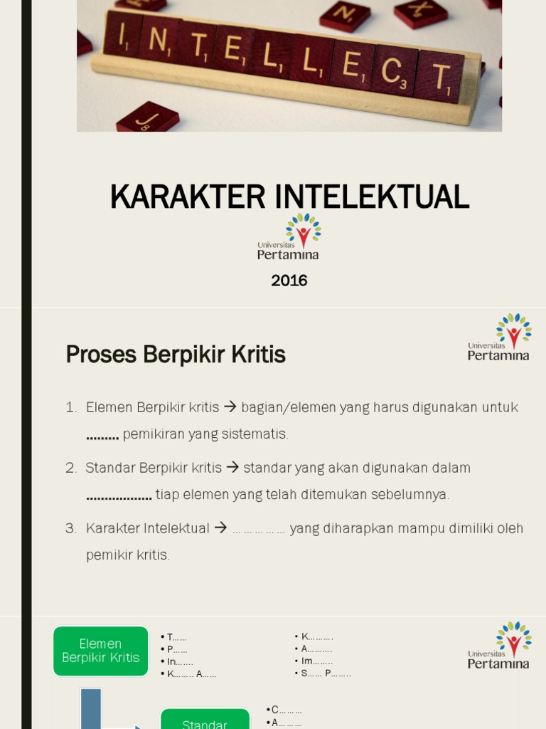 Pertemuan 6 - Karakter Intelektual IM | PDF | Karier & Perkembangan ...