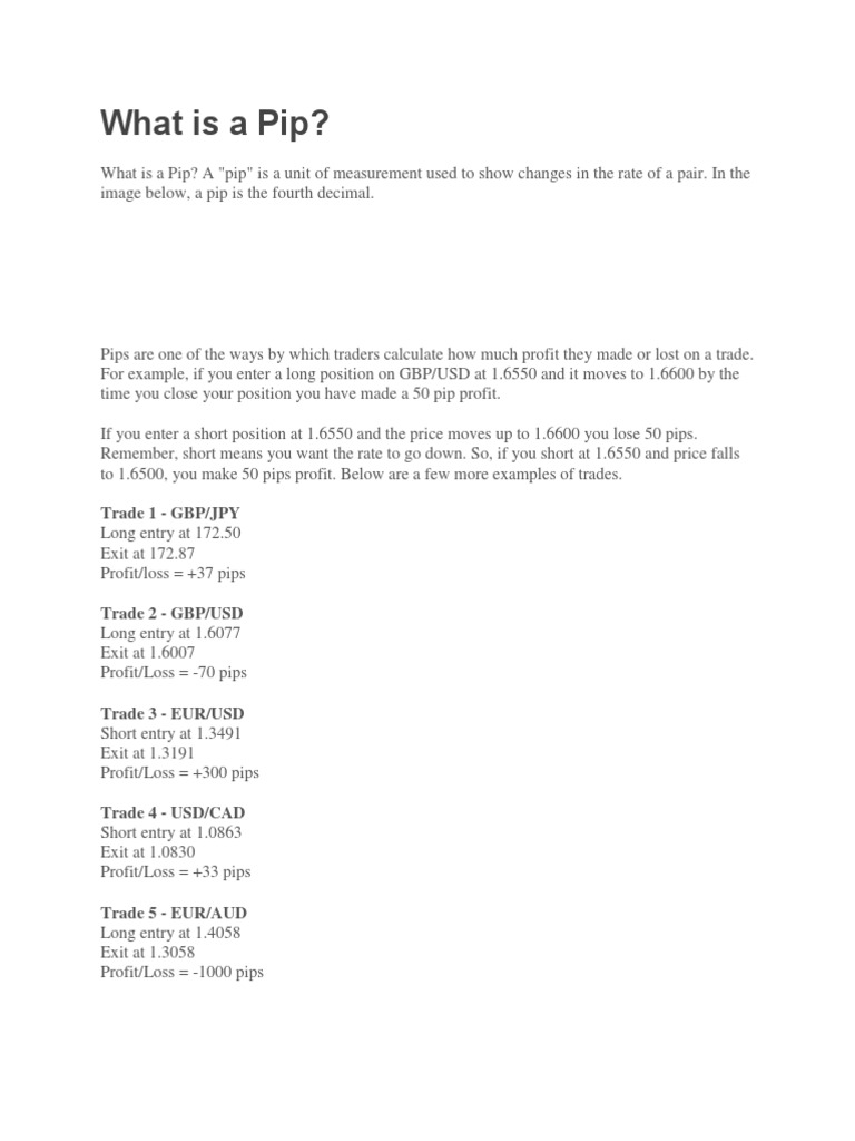 What Is A Pip | PDF | Leverage (Finance) | Foreign Exchange Market