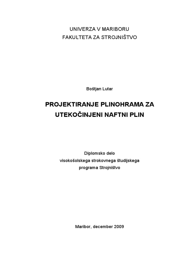 Dipl Proracun Rezervoara | PDF