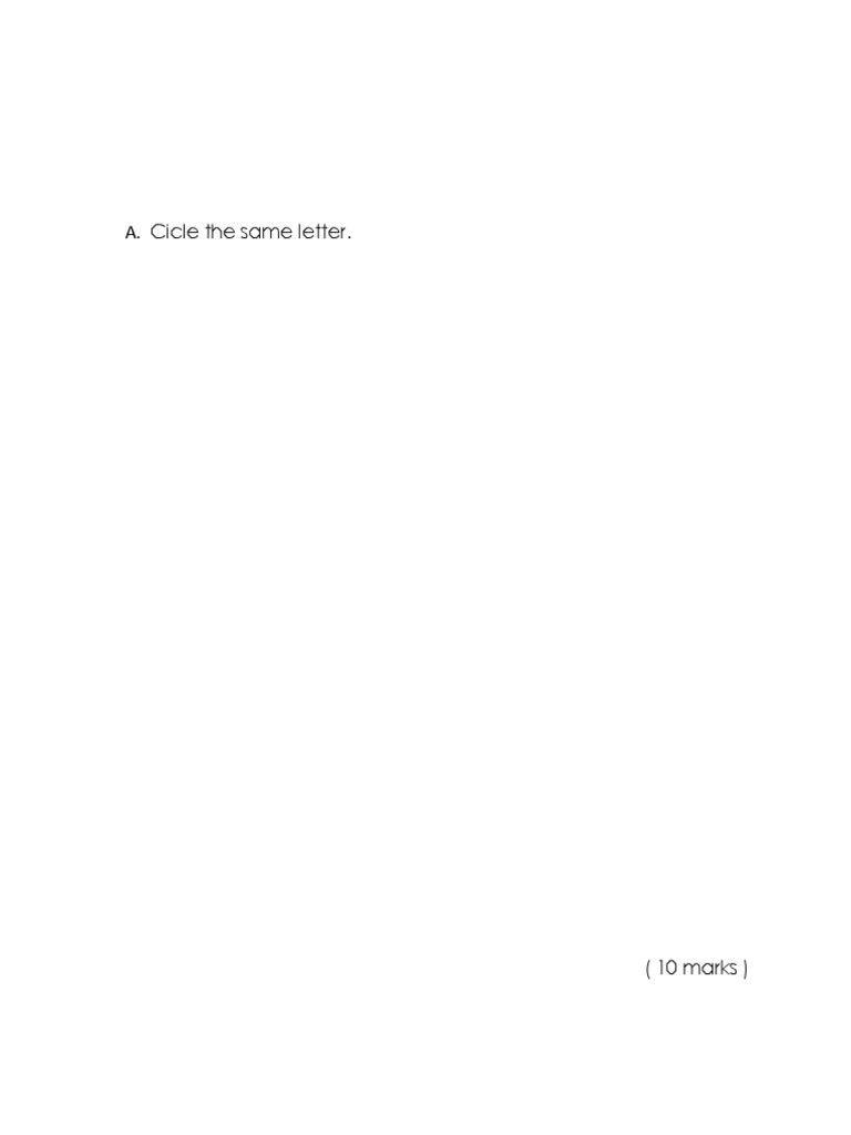 Cicle The Same Letter | PDF