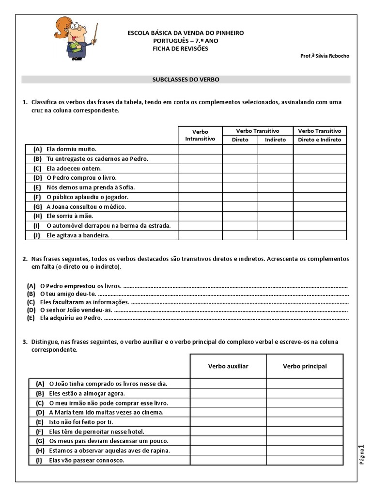 Subclasses Verbo | Download grátis PDF | Idiomas