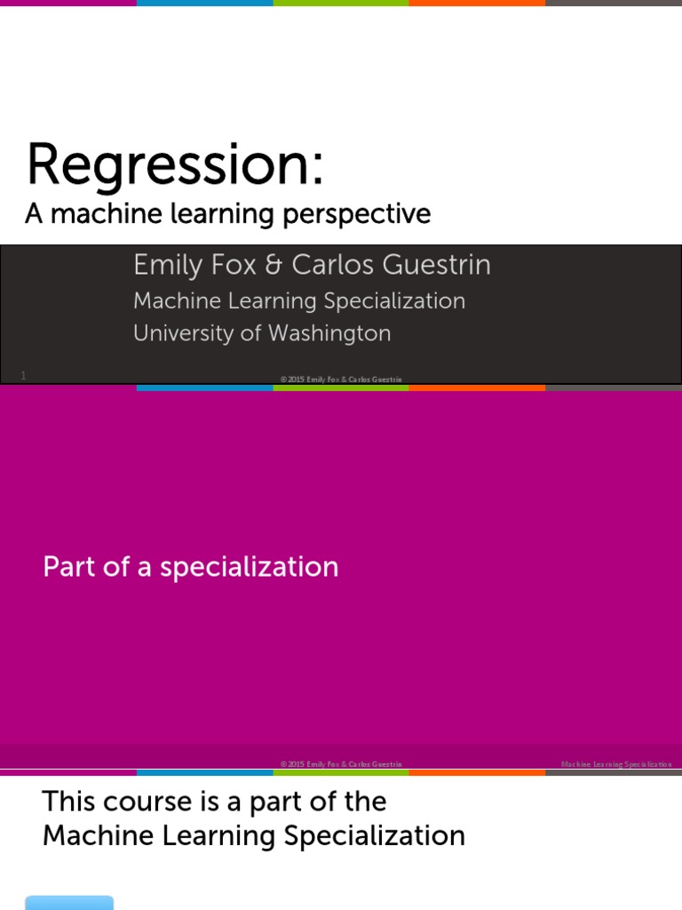 Regression:: Emily Fox & Carlos Guestrin | PDF | Regression Analysis ...