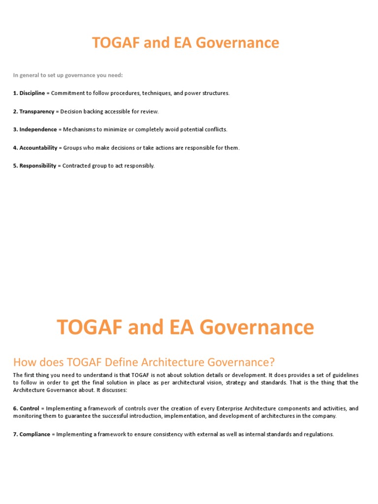 TOGAF EA Governance: Architecture Decisions & Alignment Assessments ...