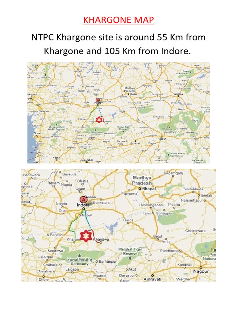 NTPC Khargone Site Is Around 55 KM From Khargone and 105 KM From Indore ...