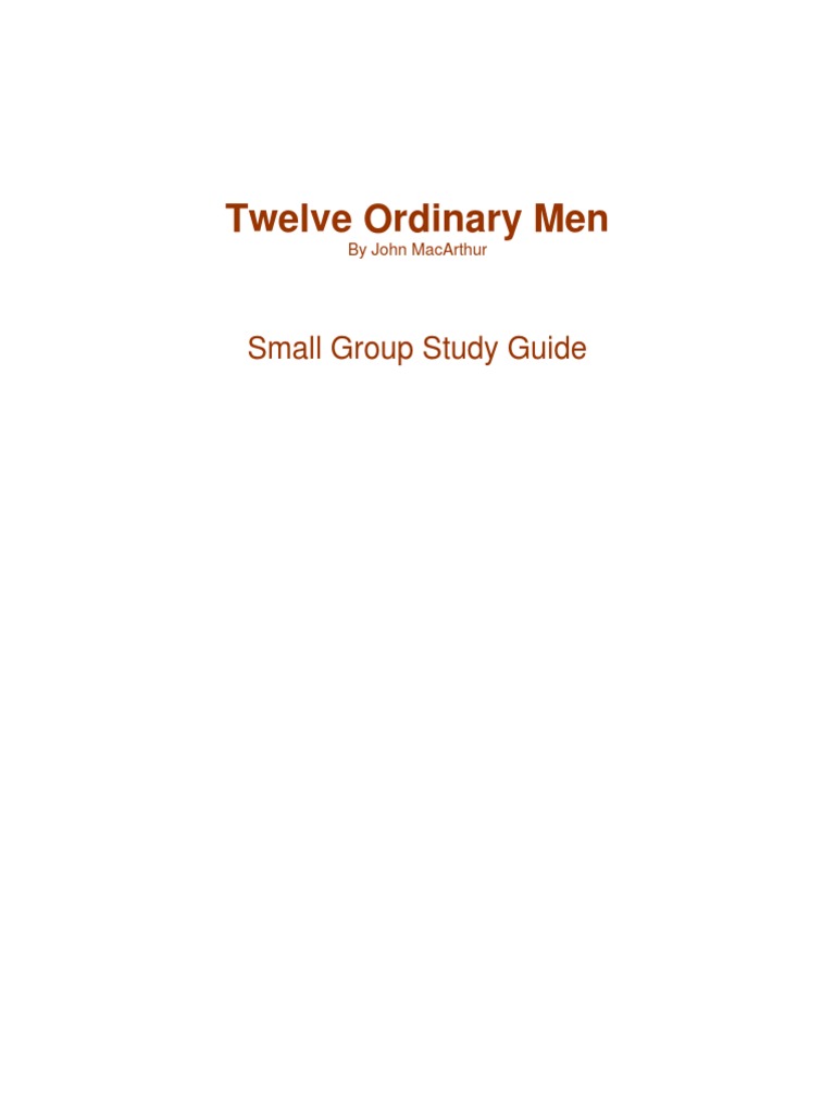 Twelve Ordinary Men Study Guide | PDF | Judas Iscariot | Saint Peter