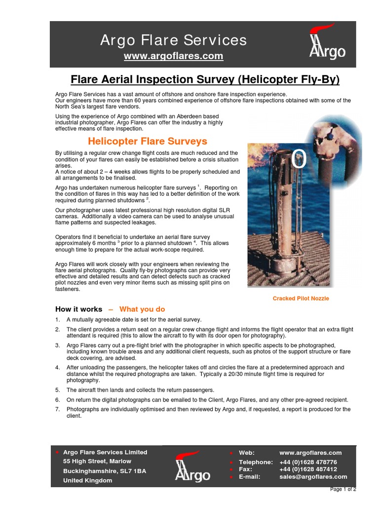 Argo - Flare Aerial Inspection Survey PDF | PDF | Photograph