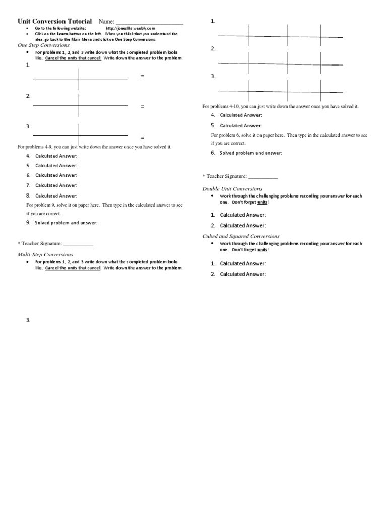 Unit Conversion Tutorial | PDF | Areas Of Computer Science | Cognition