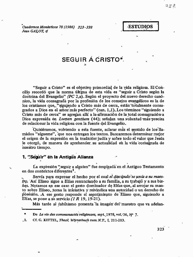 Galot, Jean - Seguir A Cristo | PDF