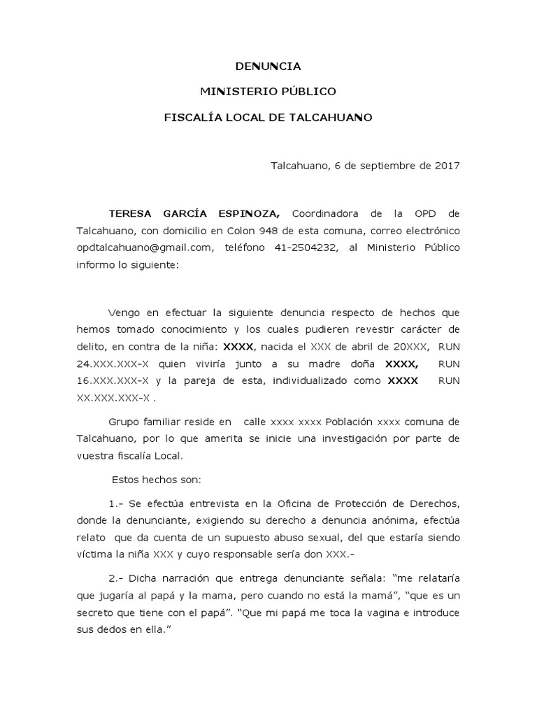 Denuncia Fiscalia | PDF