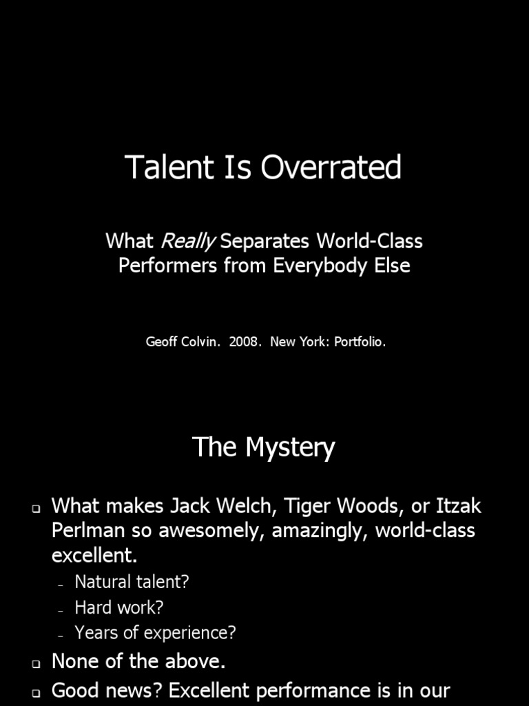 Talent Is Overrated: Really | PDF | Intelligence Quotient | Educational ...