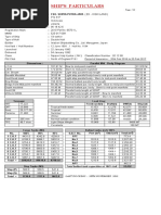 Ship Particulars | PDF | Ships | Tonnage