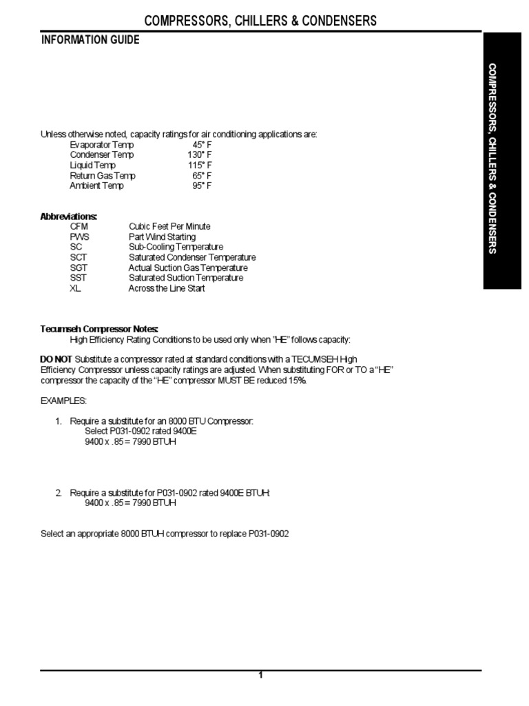 Compressors, Chillers & Condensers | PDF | Nature