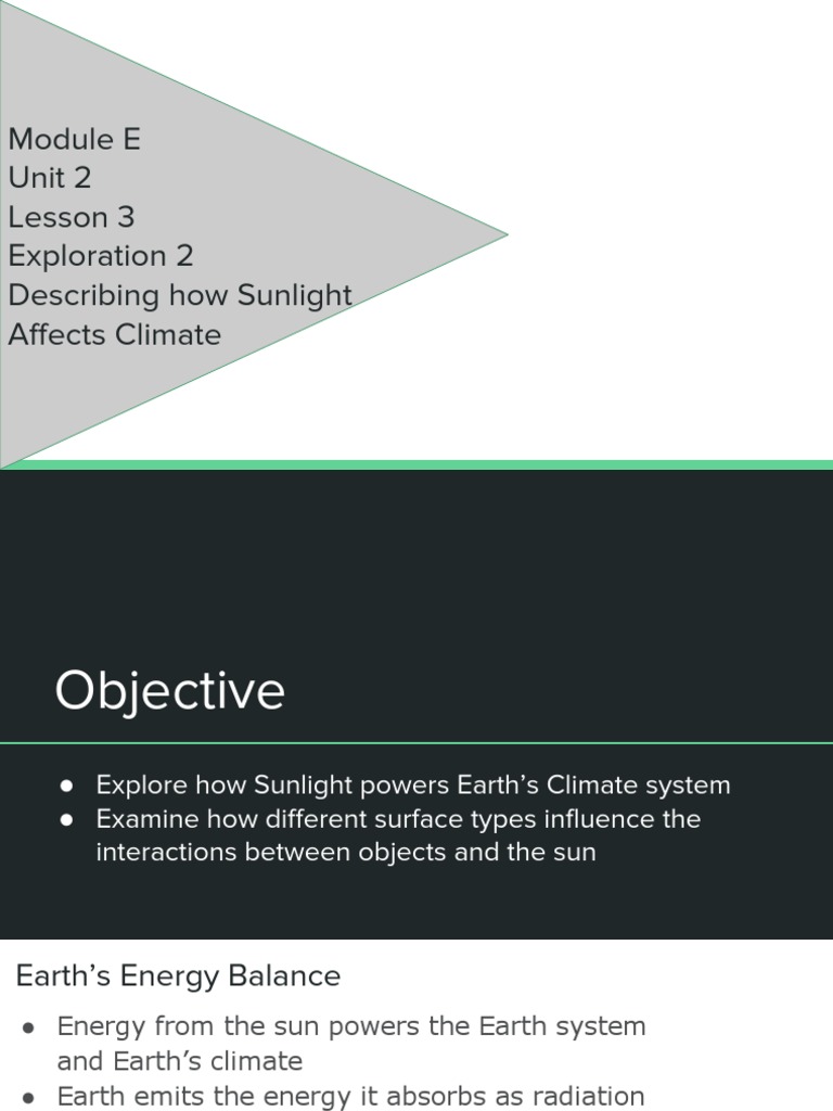 Sunlight's Impact on Earth's Climate | PDF | Art
