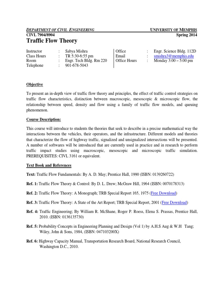 Traffic Flow Theory and Simulation Models | PDF | Systems Science | Science