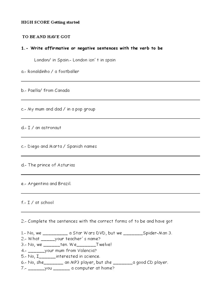 Getting Started 1 Eso | PDF | Syntax | Grammar