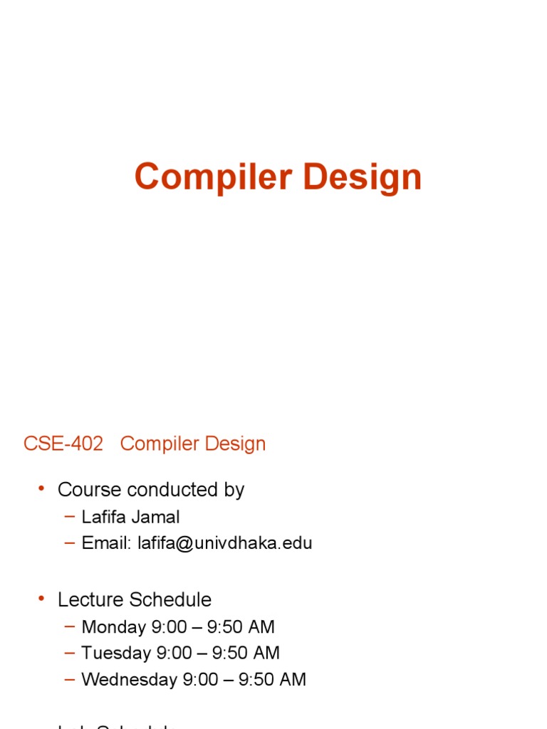 Lecture 01 | PDF | Compiler | Computer Programming