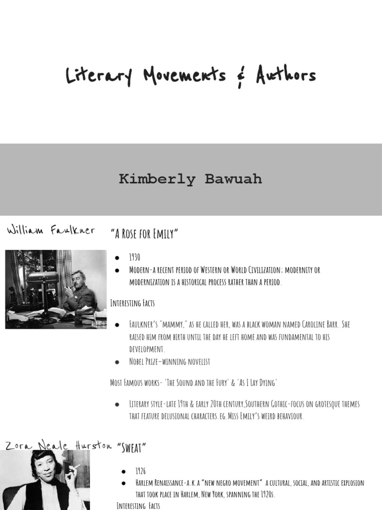 Key Literary Movements and Authors | PDF | Mahatma Gandhi | Henry David ...