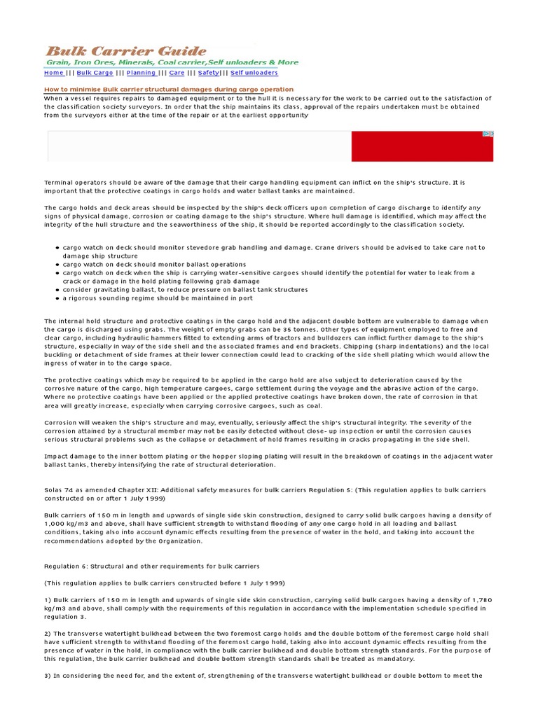 Structural Damage - HTML | PDF | Ships | Cargo