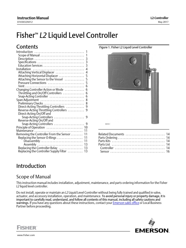 fisher-l2-liquid-level-controllers-en-135074.pdf | Throttle | Valve