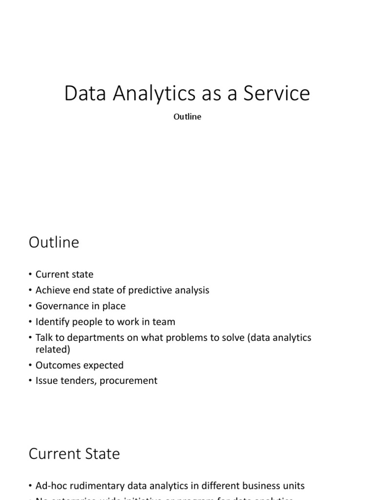 Data Analytics as a Service Overview | PDF