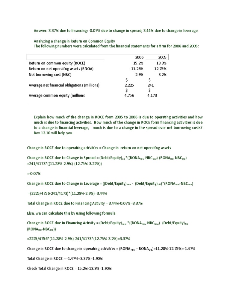 ROCE Break Up | PDF | Business