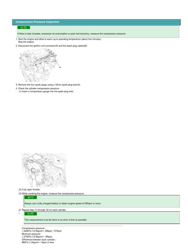 Service Manual Picanto Ion g3hg | PDF | Cylinder (Engine) | Piston