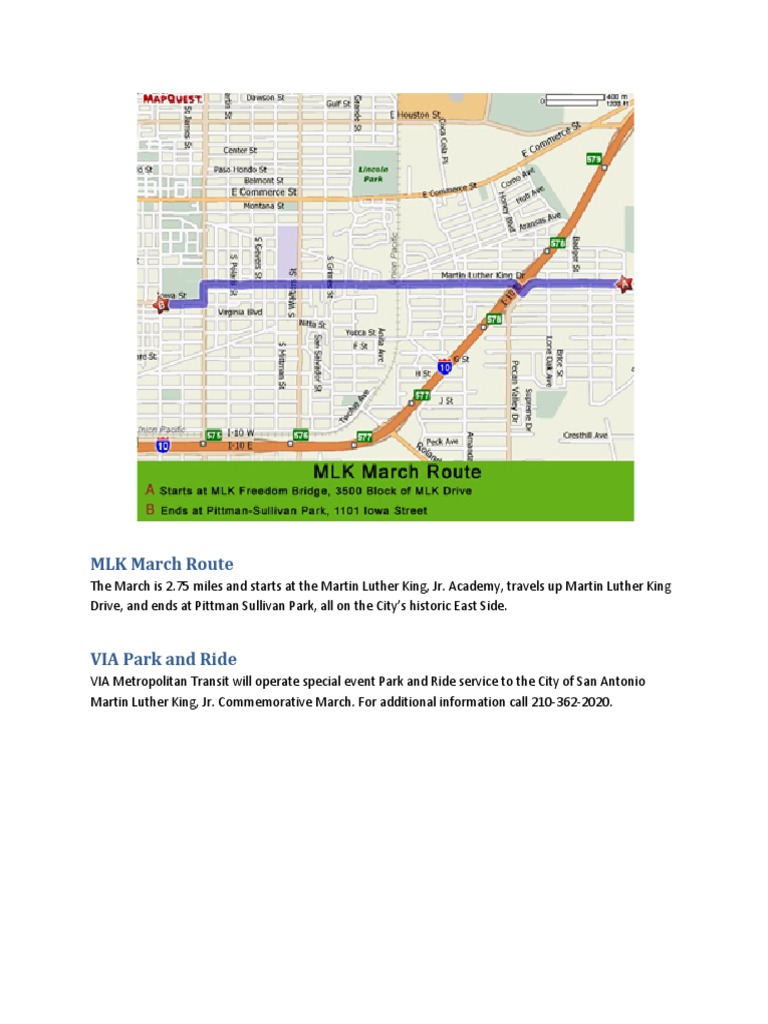 2018 MLK March Walking Route | PDF