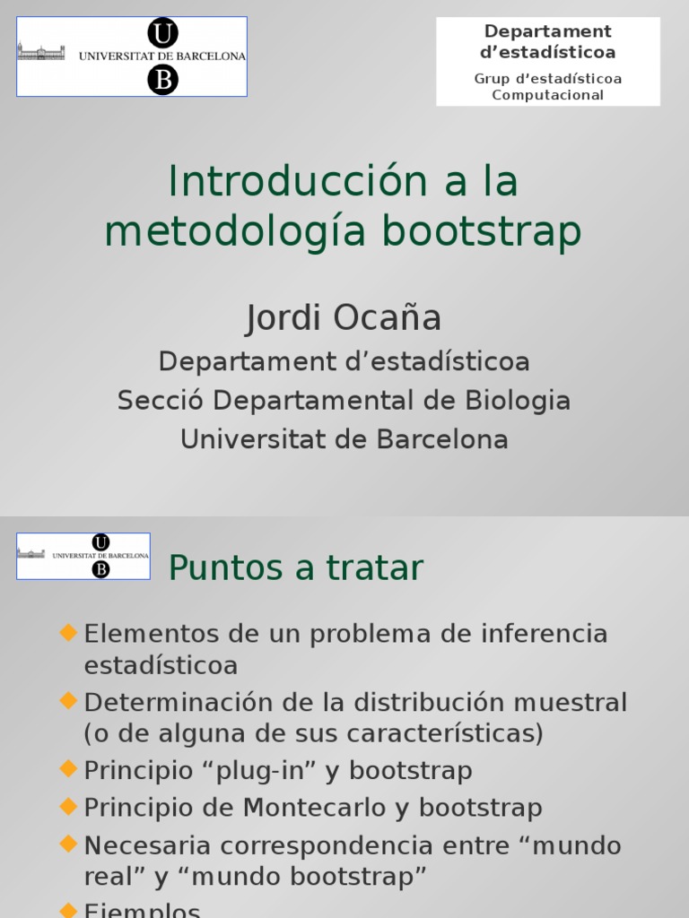 Introduccion A La Metodologia Bootstrap | PDF | Estadísticas | Análisis