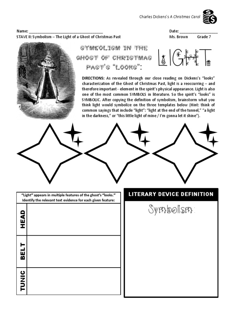 Christmas Carol - Stave 2 - Symbolism - The Light of The Ghost of ...