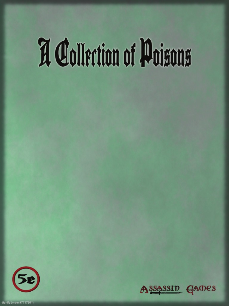 A Collection of Poisons DND 5E | PDF | License | Derivative Work