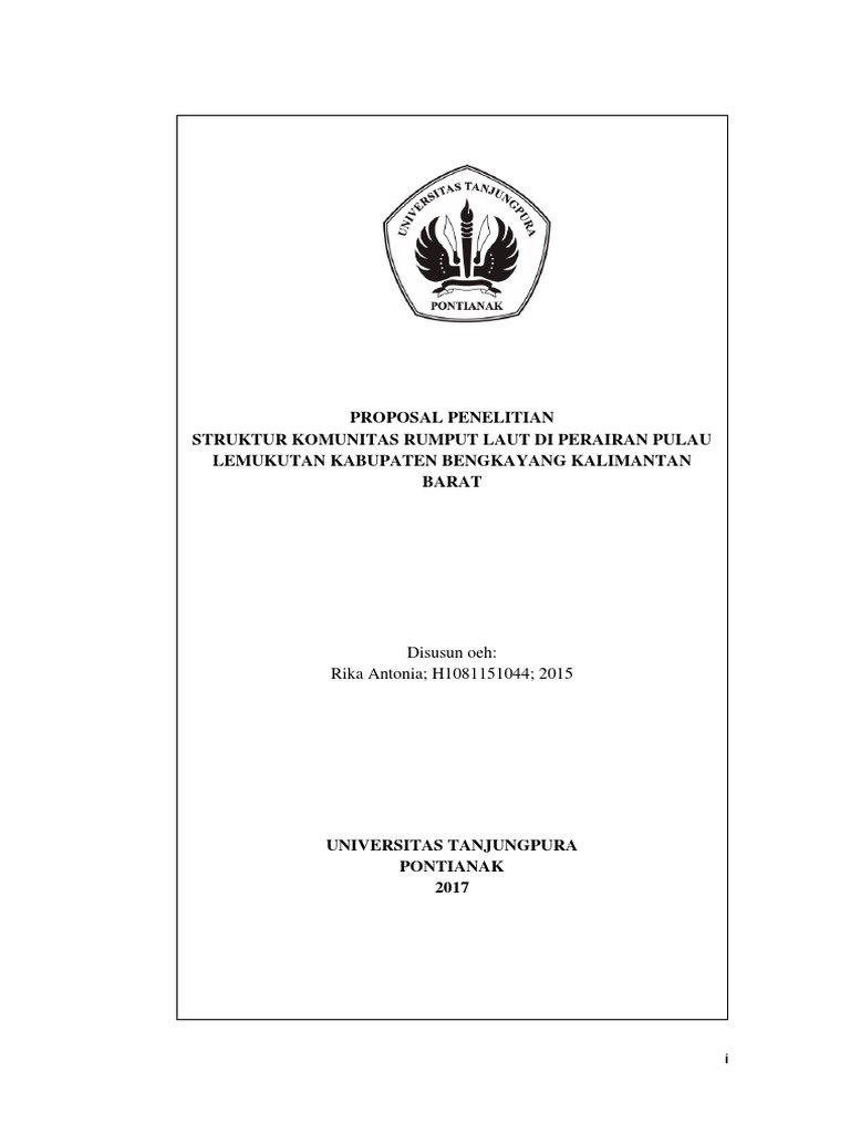 Proposal Penelitian Rumput Laut | PDF