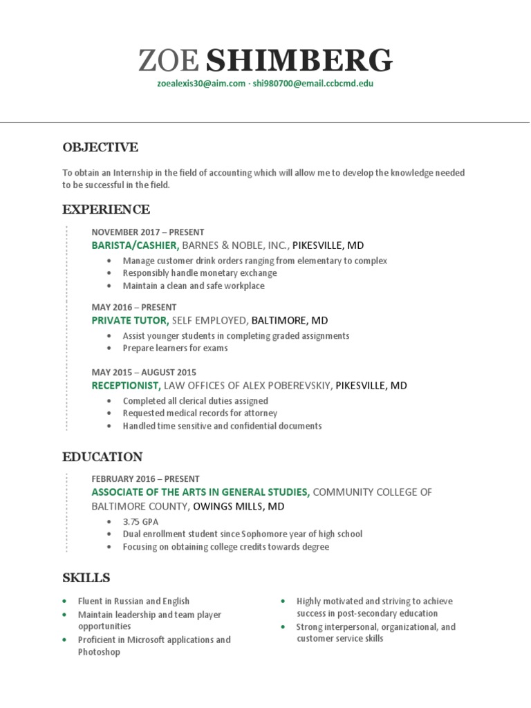 Shimberg Resume Final Copy 2 | PDF