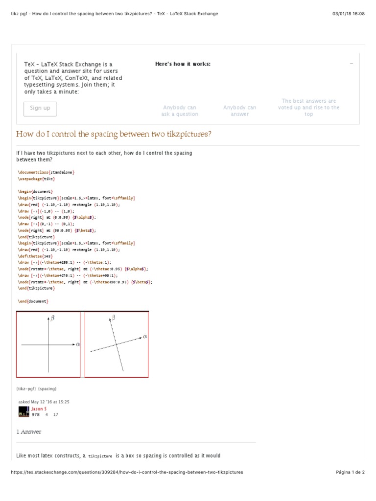 Tikz PGF - How Do I Control The Spacing Between Two Tikzpictures? - TeX - LaTeX Stack Exchange ...