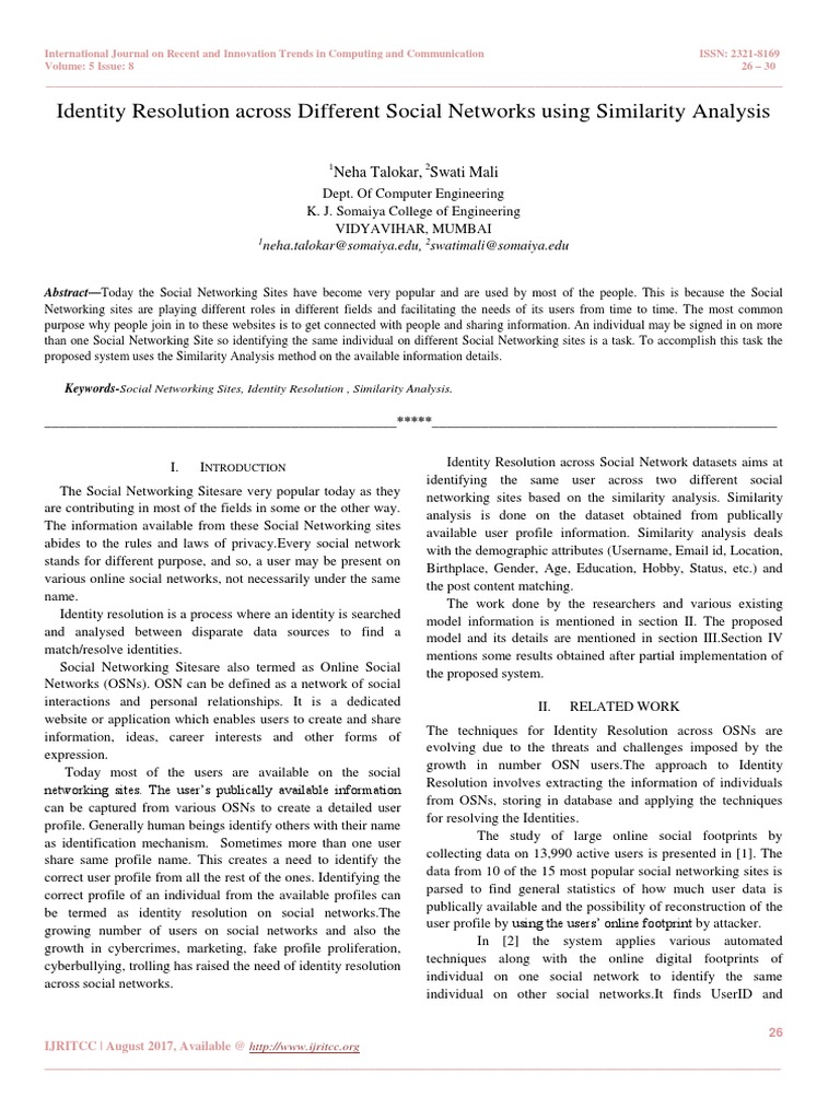 Identity Resolution Across Different Social Networks Using Similarity ...