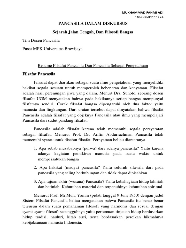 Pancasila Dalam Diskursus | PDF