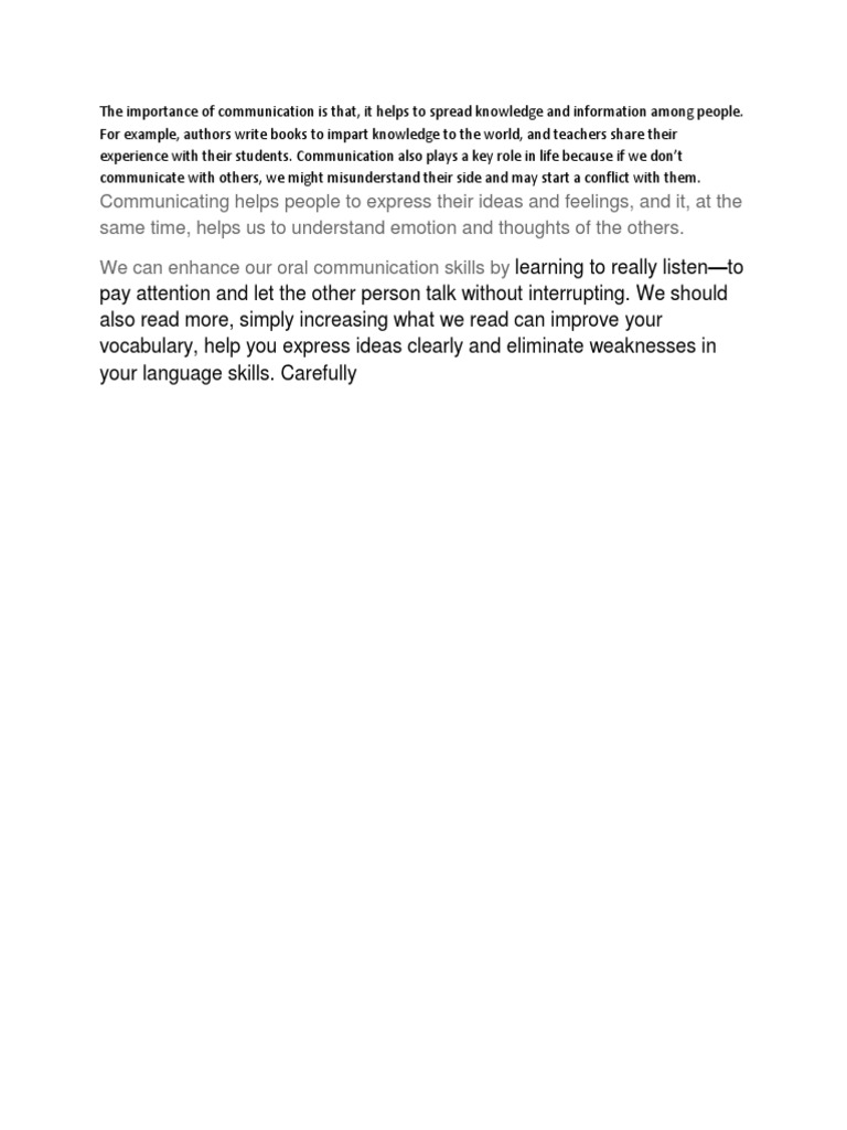 Importance of Communication | PDF