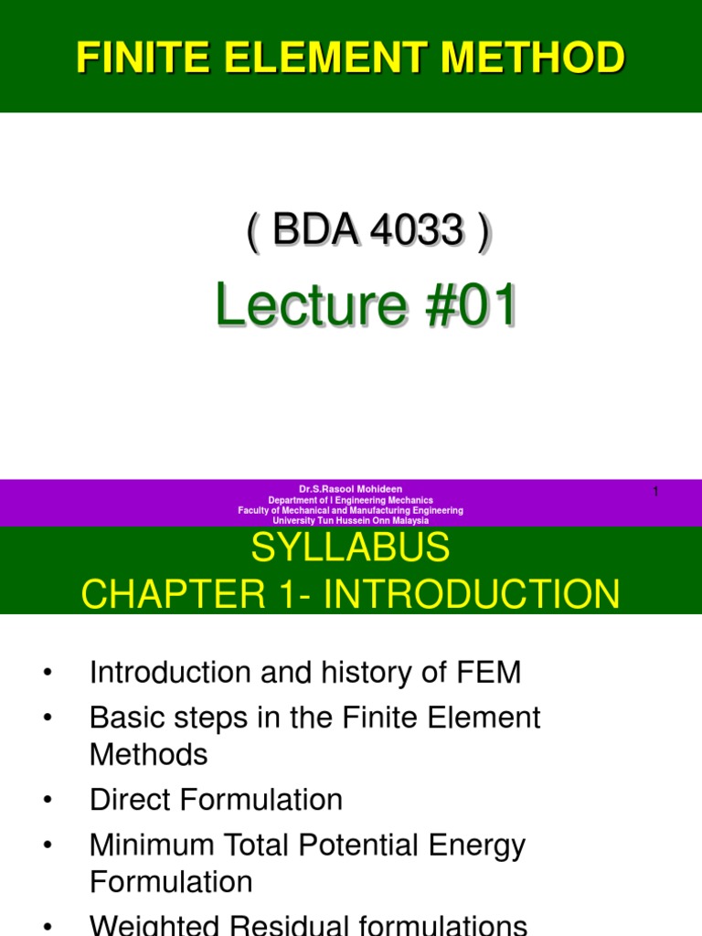 Fem L1 A Pdf Finite Element Method Analysis