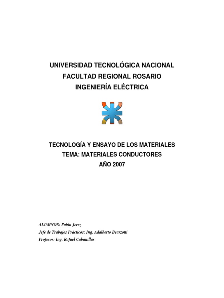 Materiales Conductores (UTN FRR) | PDF | Cobre | Latón