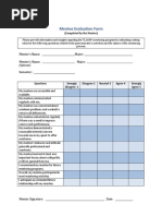 Mentee Evaluation Form Sample | PDF